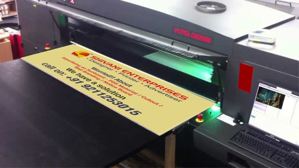 Advertising on Sun Board, Vinyl Print, Direct UV on Sun Board